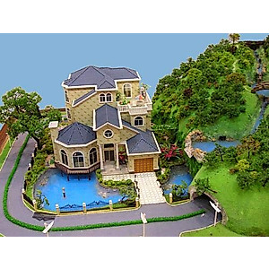 MOMOONNON 36 Pieces Model Trees 1.36-6 inch Mixed Model Tree Train Scenery Architecture Trees Fake Trees for DIY Crafts, Building Model, Scenery Landscape Natural Green