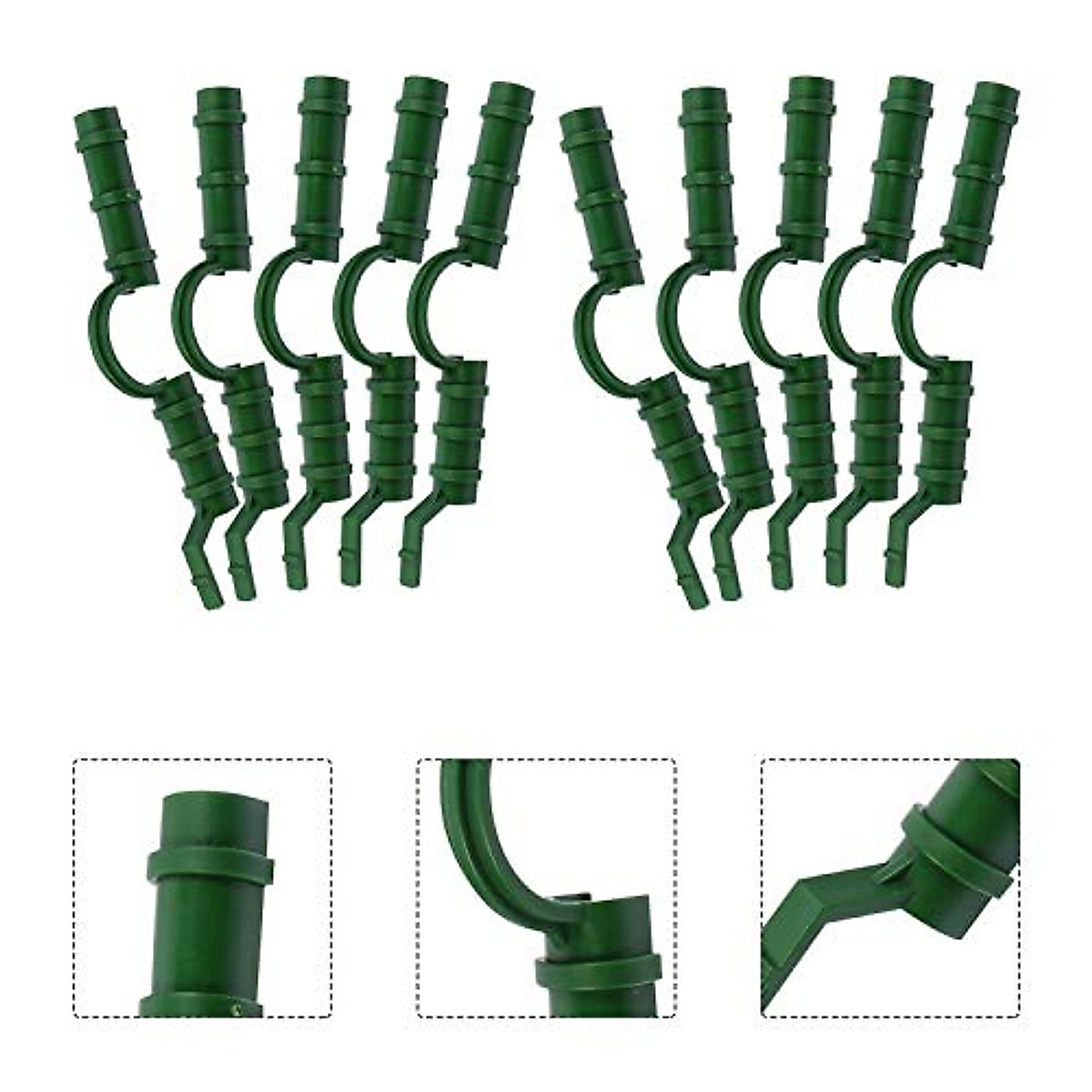 Cabilock 20pcs Garden Building Tube Clip Greenhouses Row Covers Clips Shelters Banner Frame Greenhouse Frame Pipe Tube Film Clip