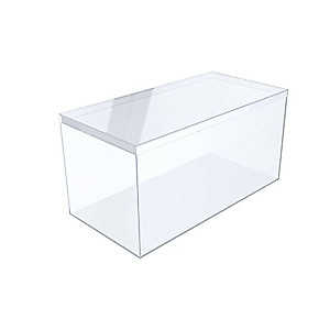 Clear Large Rigid Plastic Box 12 1/2" x 8 1/2" x 8 1/2" with Variety Boxes Inside (Round 4 1/4" Dia, 8" X 4" Rectangle, and 4" x 4" Square and Others)