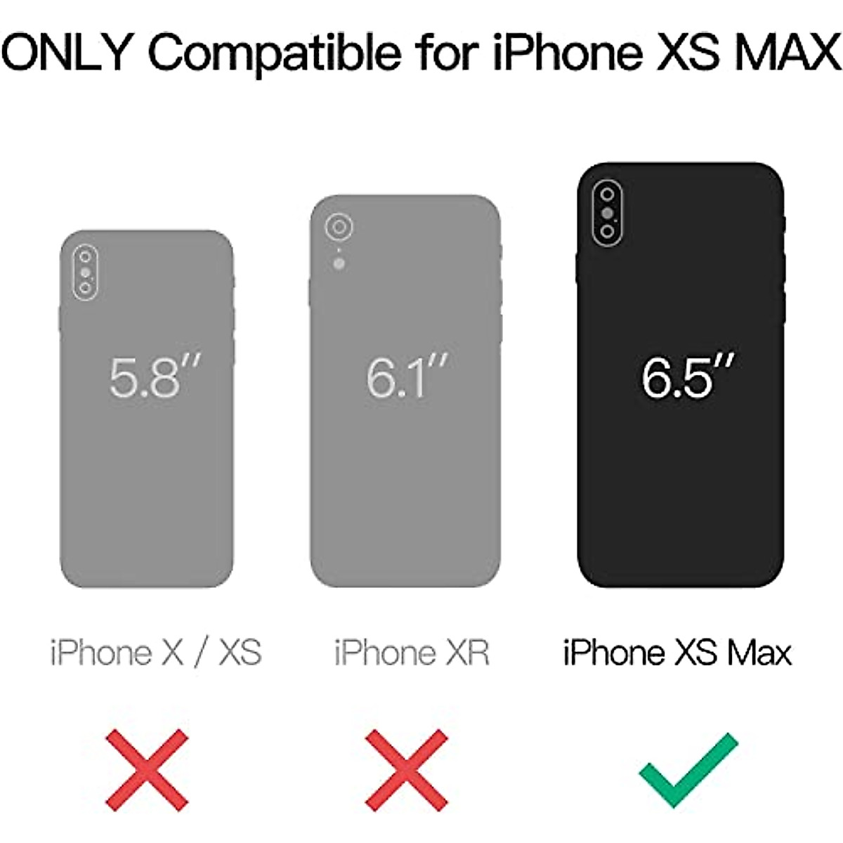 KIOMY iPhone Xs Max Case - 6.5" Black, Translucent Matte Cover, Soft Edge TPU Frame, Hard PC Back, 2 HD Tempered Glass Protectors