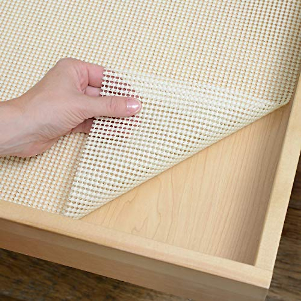 Con-Tact Brand, Almond Beaded Grip Adhesive Non-Slip Shelf and Drawer Liner, 18-Inches by 5-Feet, x 5'
