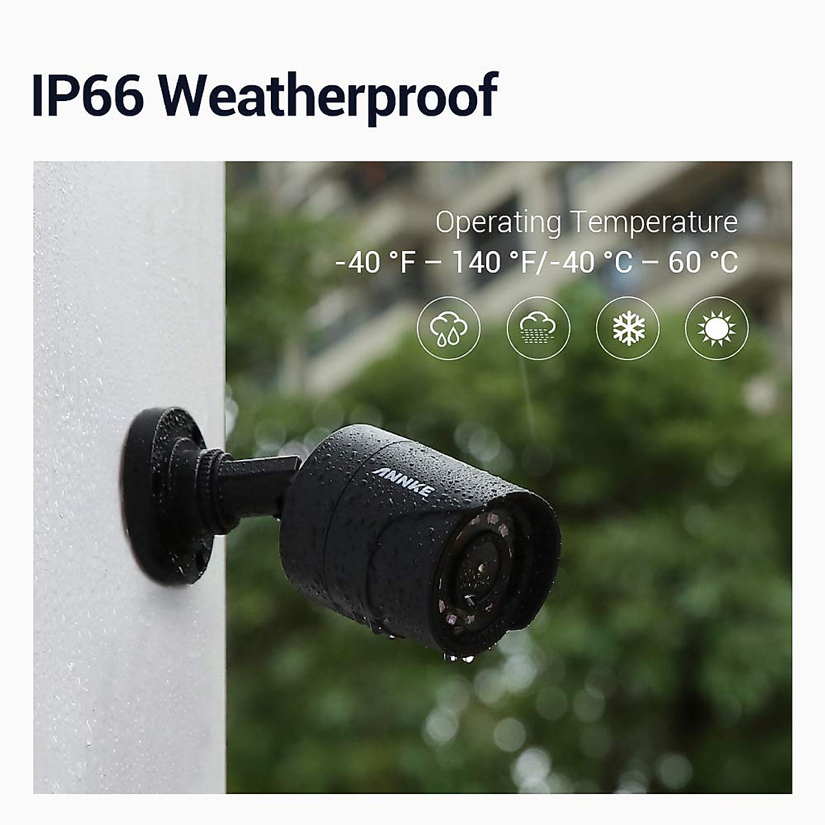 ANNKE 8CH Wired Security Camera System with 1TB Hard Drive, H.265+ Surveillance DVR and 8 x 1080p HD IP66 CCTV Camera, 100 ft Night Vision with Smart IR, Easy Remote Access, Motion Detection
