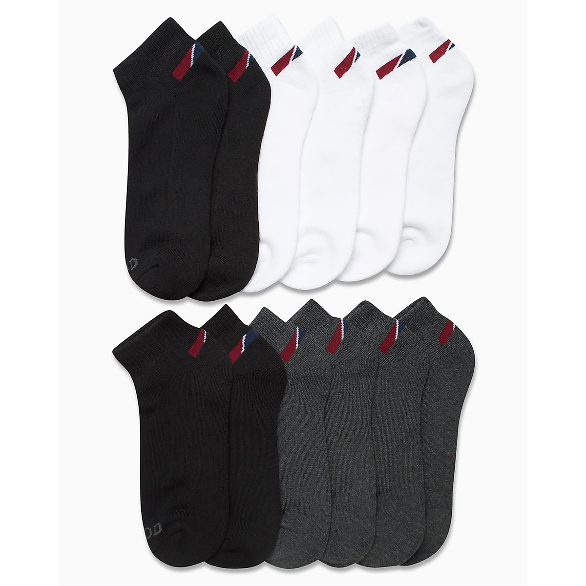 IZOD Men's Athletic Socks - Performance Cushion Quarter Socks (10 or 12 Pack), Size 6-12.5, Assorted (12Pk)