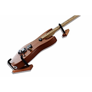 Angled Guitar Wall Hanger Display for Electric and Thin Body Guitars- Classic Finish