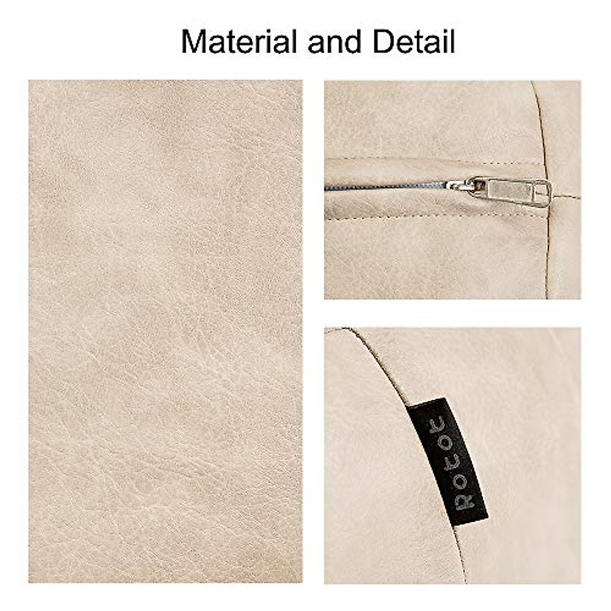 ROTOT Unstuffed Pouf Cover, Ottoman, Bean Bag Chair, Foot Stool, Foot Rest, Storage Solution or Wedding (Empty & New) (Mushroom)