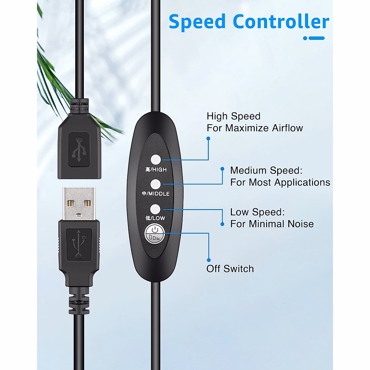 GDSTIME Dual 120mm 5V USB Fans, 102CFM Big Airflow Fan Cooling for Router TV Box Micro Computer and Other Electronics