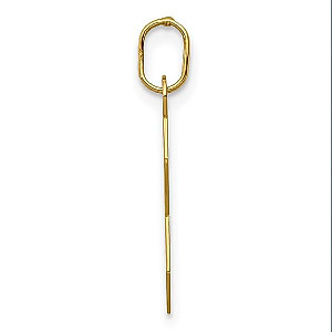 14K Yellow Gold Star of David Jewish Magen Necklace Judaica Religious Pendant Israel Charm Only