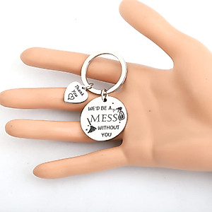 Lywjyb Birdgot Custodian Keychain Thank You Gift Appreciation Jewelry for Cleaning Lady (WE'D BE ky)
