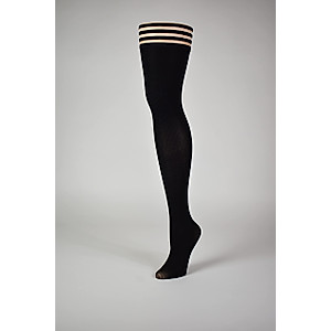 Kix'ies Thigh Highs | Thigh High Womens Stockings with No Slip Grip Stay Ups Thigh Bands | Womens Thigh High Stockings | Sexy Thigh High Stockings & Lingerie for Women (Dana Lynn Black | 1303D)