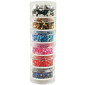 Bead Storage Screw Stack Cannisters 1.5"X3/4" 6/Pkg