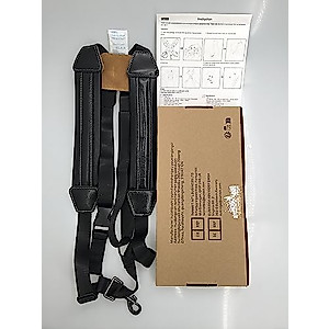 Rayzm Saxophone Strap, Universal Double Shoulder Leather Strap for Sax, Adjustable Padded Harness Strap for Alto Tenor Soprano Baritone Saxophone (Large Size)