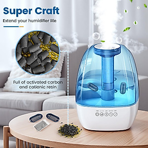 Demineralization Cartridge for HoMedics Ultrasonic Humidifiers: 16-Pack Demineralization Cartridges Filter Replacement, Filters Mineral Deposits, Prevents Hard Water Build-Up, Purifies Water