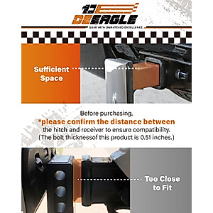 DEEAGLE Hitch Tightener Anti Rattle Stabilizer for 1.25" to 2" Trailer Hitches Reduce Movement On Hitch Mount Cargo Carrier Bike Rack Boat, RV Trailer Accessories