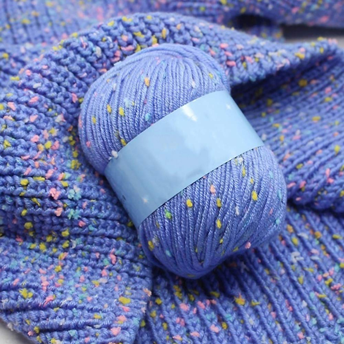 liyhh 50g Dots Knitting Sewing Thread Scarf Sweater Hat Crochet Craft DIY Woolen Yarn Craft Gifts Cotton and Acrylic Fiber Blue