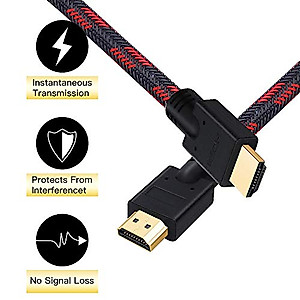 SHULIANCABLE HDMI Cable, Supports 1080p, UHD, FHD, 3D, Ethernet, Audio Return Channel for Fire TVHDTV/Xbox/PS3 (3Ft/1M)