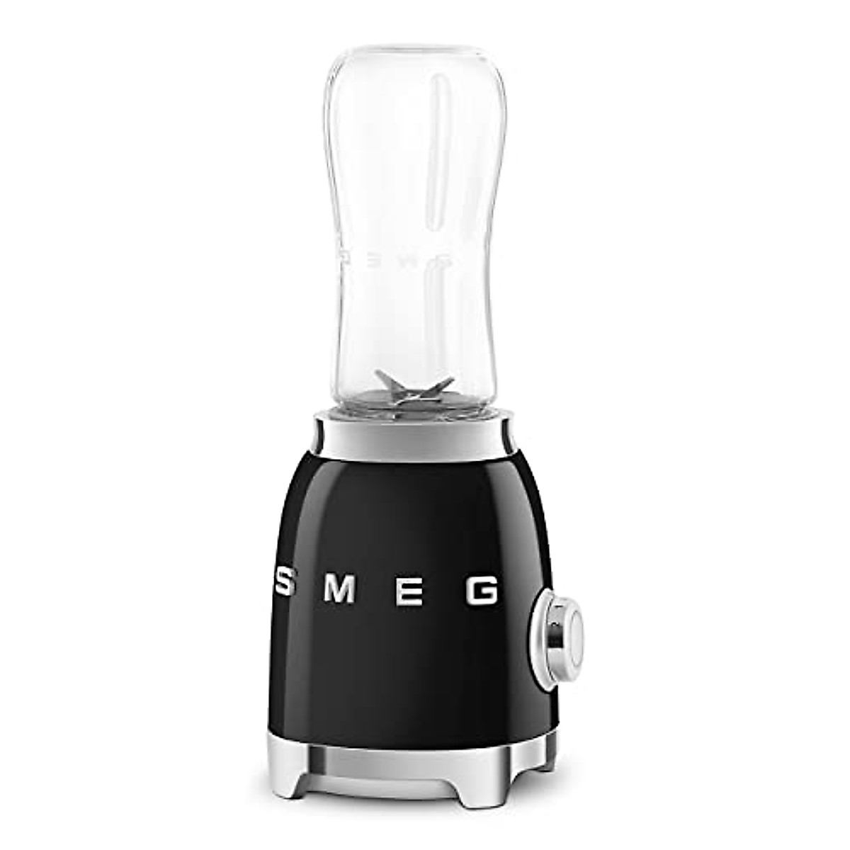 SMEG Retro Personal Blender with 2 Bottles PBF01BLUS, Black, Medium