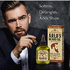 Arlo's Pro Growth Beard Oil - Bergamot Juniper 2.5 oz. - Promotes Beard Hair Growth