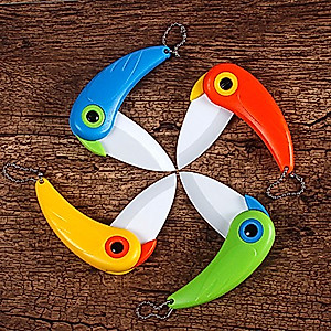 Creative Bird Shape Collapsible Portable Folding Ceramic Fruit Knife Paring Knife (four Colors Optional)