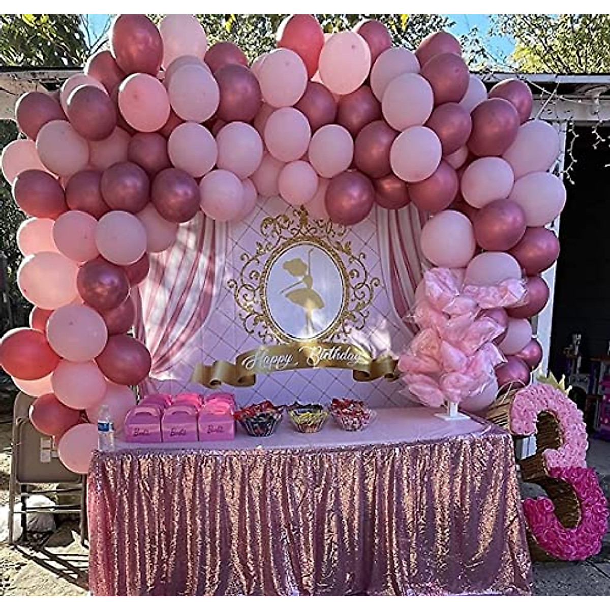 CSFOTO 5x3ft Ballerina Birthday Backdrop Party Decorations Cinderella Party Supplies Ballet Backdrop 4 Years Birthday Background Ballerina Backdrop Birthday Party Banner