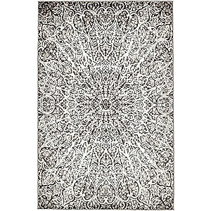 Unique Loom Sofia Collection Area Rug - Grace (5' 1" x 8', Dark Gray/ Gray)