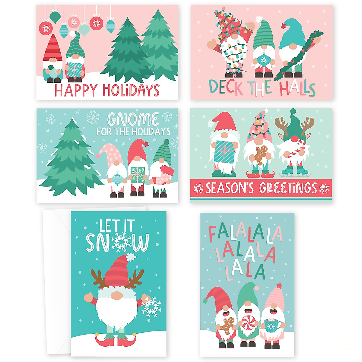 Hadley Designs 24 Christmas Cards with Envelopes - Blank Holiday Cards with Envelopes for Family, Friends & Business, Made in the USA (Gnome)
