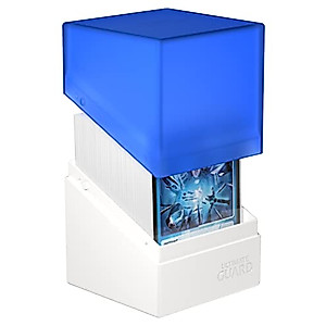 Ultimate Guard Boulder Synergy 100+, Deck Case for 100 Double-Sleeved TCG Cards, White/Blue, Secure & Durable Storage for Trading Card Games