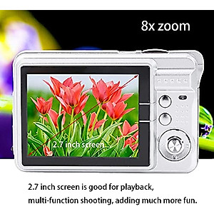 Digital Cameras for Kids Digital Video Camera, Full HD 1080P Video Recorder, 2.7" Screen Rechargeable Pocket Camera Built-in Microphone, Different Scene for Beginners
