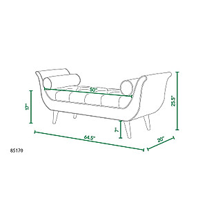 Jennifer Taylor Home Alma Entryway Bench, Navy Blue