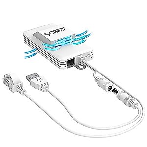 Vonets WiFi Extender 2023 Release AC1200 2.4GHz/5GHz Dual Band WiFi Bridge/WiFi to Ethernet/Broader Coverage Than Ever with 1 RJ45 (10/100Mbps) USB/DC Powered for DVR/IP Camera/WiFi Repeater with Fan