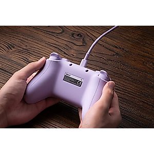 8Bitdo Ultimate 2C Wired Controller for Windows PC and Android, with 1000Hz Polling Rate, Hall Effect Joysticks and Hall Triggers, and Remappable L4/R4 Bumpers (Purple)