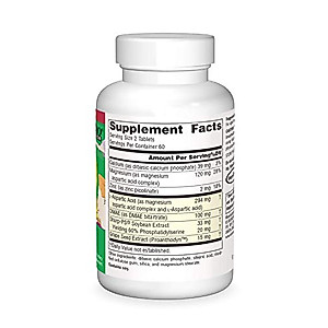 Source Naturals Attentive Child - Healthy Cognitive Nutrients for Active Children - Improved Focus & Attention with DMAE, Magnesium, Zinc & Grape Seed Extract - 120 Tablets