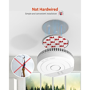 Jemay Smoke Detector Fire Alarm Battery Powered, Smoke Alarm with Advanced Photoelectric Technology, Smoke Detectors with LED Indicator & Silence Button. Fire Safety for Home and Bedroom, 5 Pack