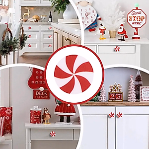 Christmas Cabinet Knob Covers, Christmas Cabinet Handle Covers, Cabinet Knob Covers Christmas, Acrylic Silicone Cabinet Handle Covers for Home Decor (10pcs)