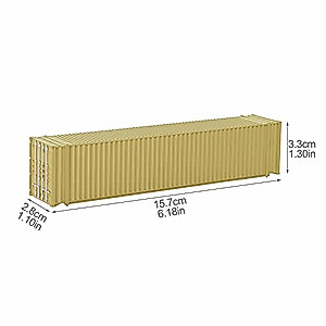 Evemodel C8745 9pcs Different Colored HO Scale 1:87 45ft Blank Shipping Container 45' Cargo Box