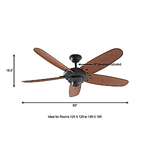Home Decorators "Altura" 60" Outdoor Oil Rubbed Bronze Ceiling Fan