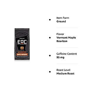 Eight O'Clock Coffee Flavors of America Vermont Maple Bourbon, 11-Ounce, Ground Coffee, Robust Maple, Caramel & Bourbon