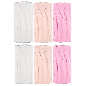 MUKIN Baby Washcloths - Soft Face Cloths for Newborn, Absorbent Bath Face Towels, Baby Wipes, Burp Cloths or Face Towels, Baby Registry as Shower. Pack of 6-12x12 inches (Pink)