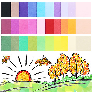 RYKOMO 6000 Sheets Tissue Paper Squares, 30 Assorted Colors Art Rainbow Tissue Paper Tissue Mosaic Squares for DIY Projects Arts Craft Scrapbooking Classroom Activities (3 x 3cm)