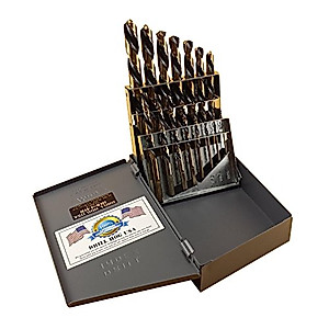 Drill Hog® 15 Pc Left Handed Drill Bit Set Screw Extractor EZ-Out HI-Molybdenum M7
