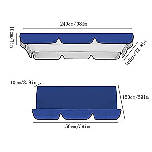 Kemine Swing CoversPolyester Taffeta MaterialWaterproofOutdoorChair (Blue)