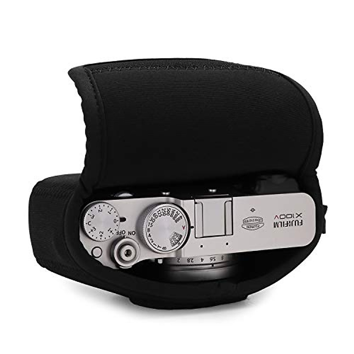 MegaGear MG1896 Ultra Light Neoprene Camera Case Compatible With Fujifilm X100V - Black, PU Leather