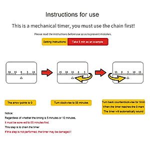 FCOVUVDBD Red Owl Mechanical Kitchen Timer, 60-Minute Wind Up Dial 360° Rotating, Cute Timer for Cooking/Reading/Do Sport