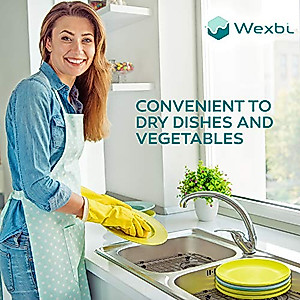 Wexbi Kitchen Sink Protectors for Double Kitchen Sink, Stainless Steel Sink Grid, Set of Two Metal Sink Protector Mat 16 x 13 in, 14.5 x 11.26 in, Grid Sink Bottom Protector with Rear Drain