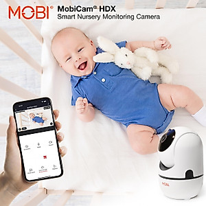 MobiCam HDX Wi-Fi Pan & Tilt Smart Nursery, Elderly & Home Monitoring Camera, 1080p HD Indoor Security Night Vision IP Camera, Motion Detection, Two-Way Audio, Cloud & SD Card Storage - (3-Pack)