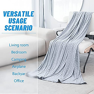 Ailemei Direct Cooling Throw Blanket for Hot Sleepers, with Double Sided Cold Effect, Lightweight Breathable Summer Blanket for Night Sweats, Throw Blankets for Couch, 50"x60", Gray Checkered