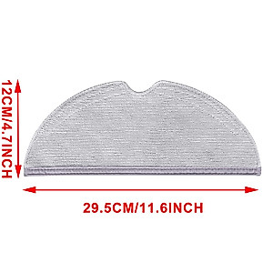 4 Pack Upgraded Version Mop Cloths Rags for XiaoMi Roborock Q7 Max, Q7 Max +, Q7 Plus, T8, S5 Max S6 Pure S6 MaxV S5 Xiaowa E25 E35 Vacuum Cleaner Parts