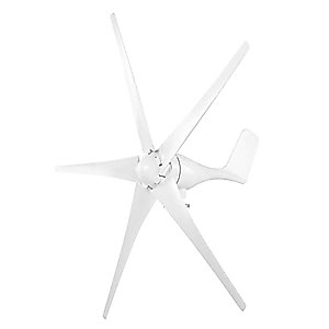 ViaGasaFamido Wind Turbine Generator, Windmill Generator 800W Wind Turbine Businesses 5 Blade Wind Controller Turbine Generator Kit for Boats, Terraces, Cabins or Home(White 24V)