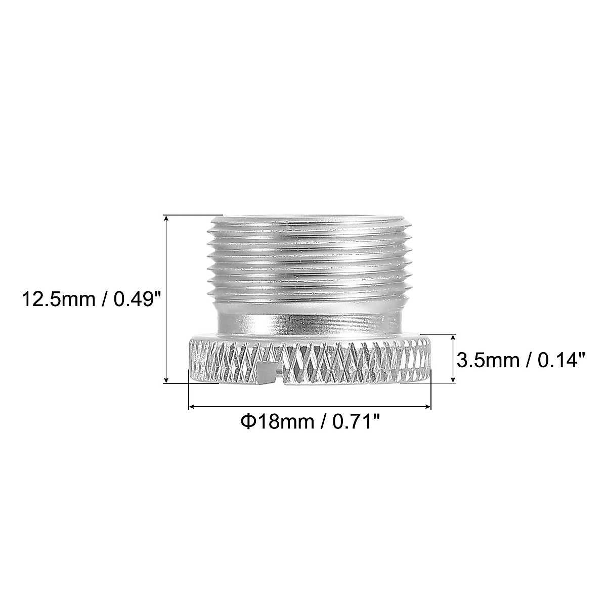 PATIKIL Mic Stand Adapter 3/8 Female to 5/8 Male Aluminum Alloy Mic Screw Adapter for Microphone Tripod Stand Silver 2 Pack