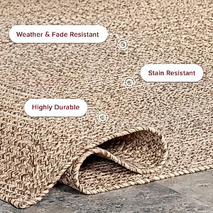 nuLOOM Wynn Braided Indoor/Outdoor Area Rug, 5x8, Tan