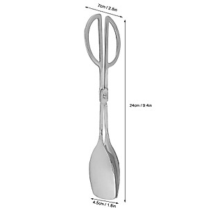 Serving Tongs, 201 Stainless Steel Comfortable Grip Food Tong, Multi Purpose Practical Light Weight Serving Utensils for Home Kitchen(Cup clamp)